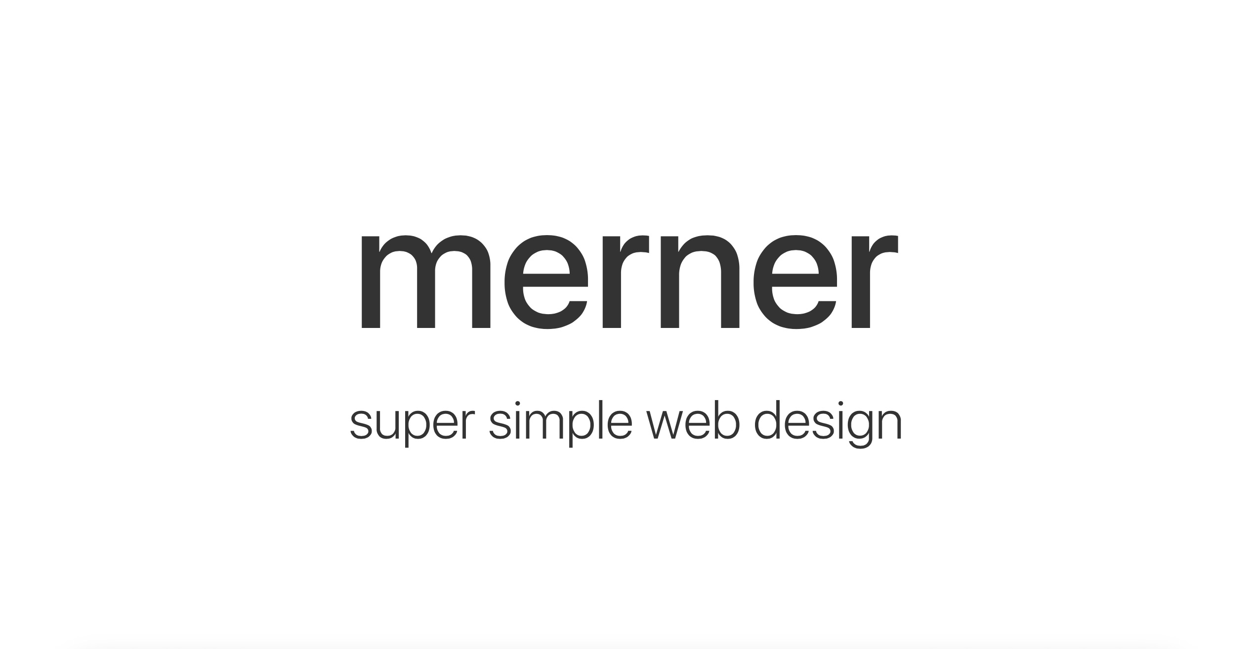 merner : super simple web design